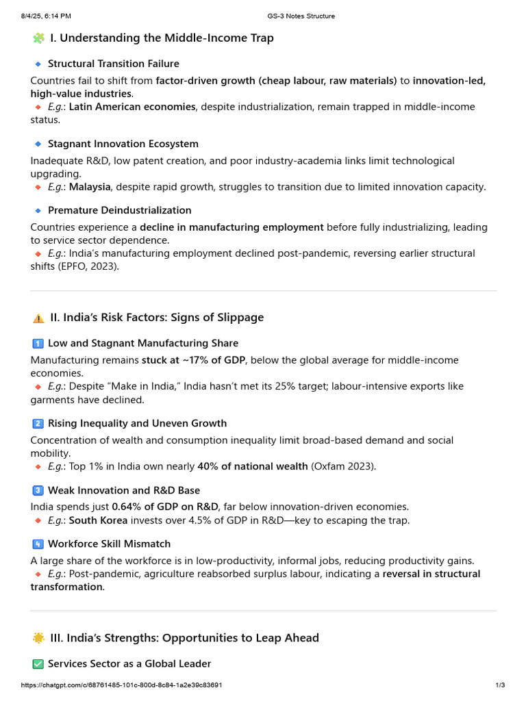 Middle Income Trap and Its Various Manifestations | PDF | Economic ...