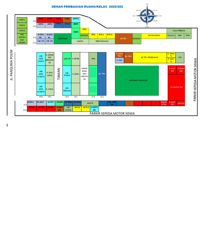 Denah Pembagian Ruang Semester Ganjil 2025_2026 | PDF