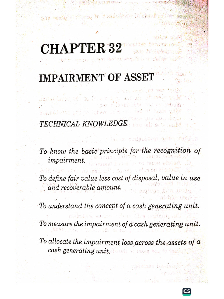 Impairment of Asset | PDF