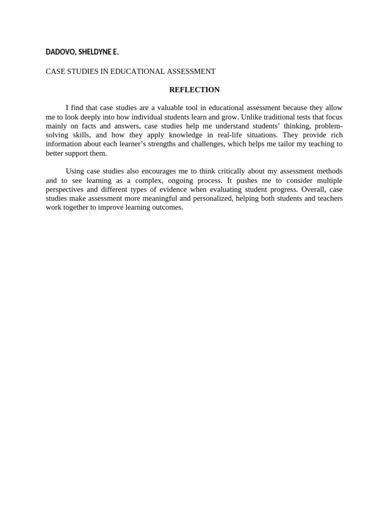 Case Studies in Educational Assessment | PDF