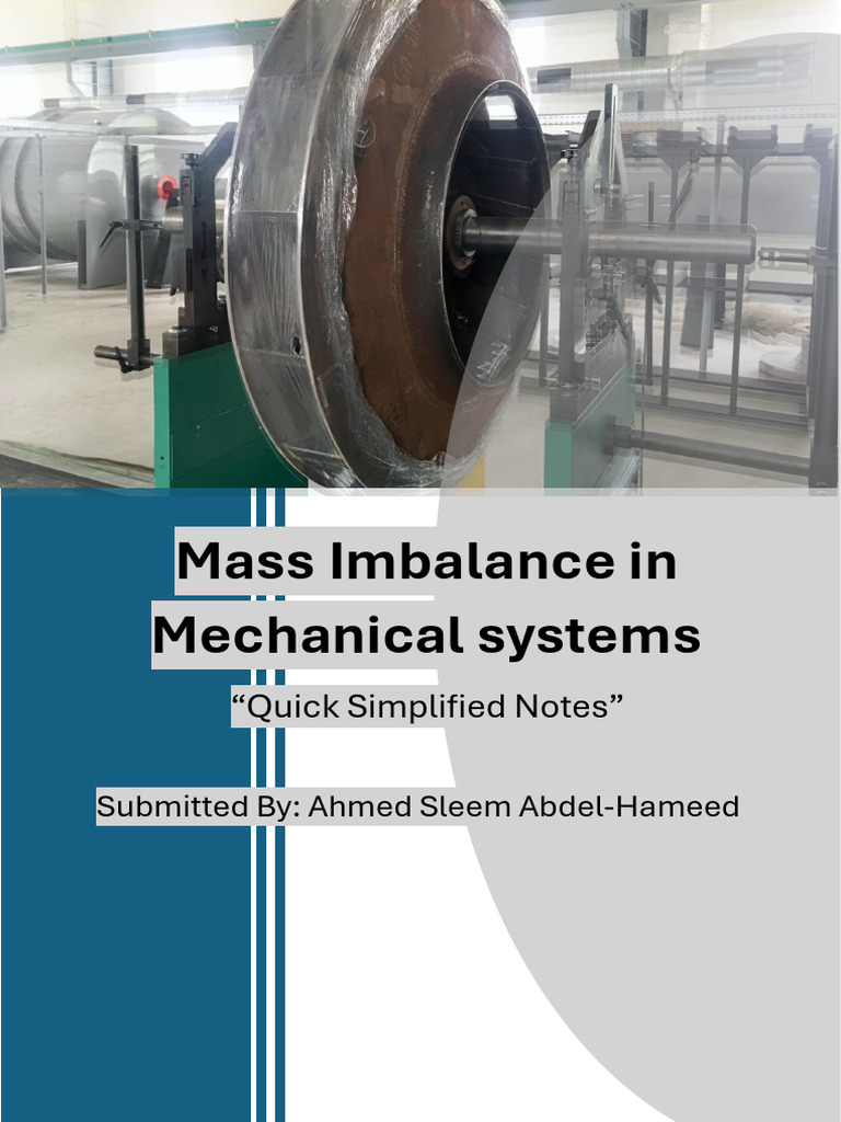 Mass Imbalance in Mechanical Systems | PDF | Rotation | Rotation Around ...