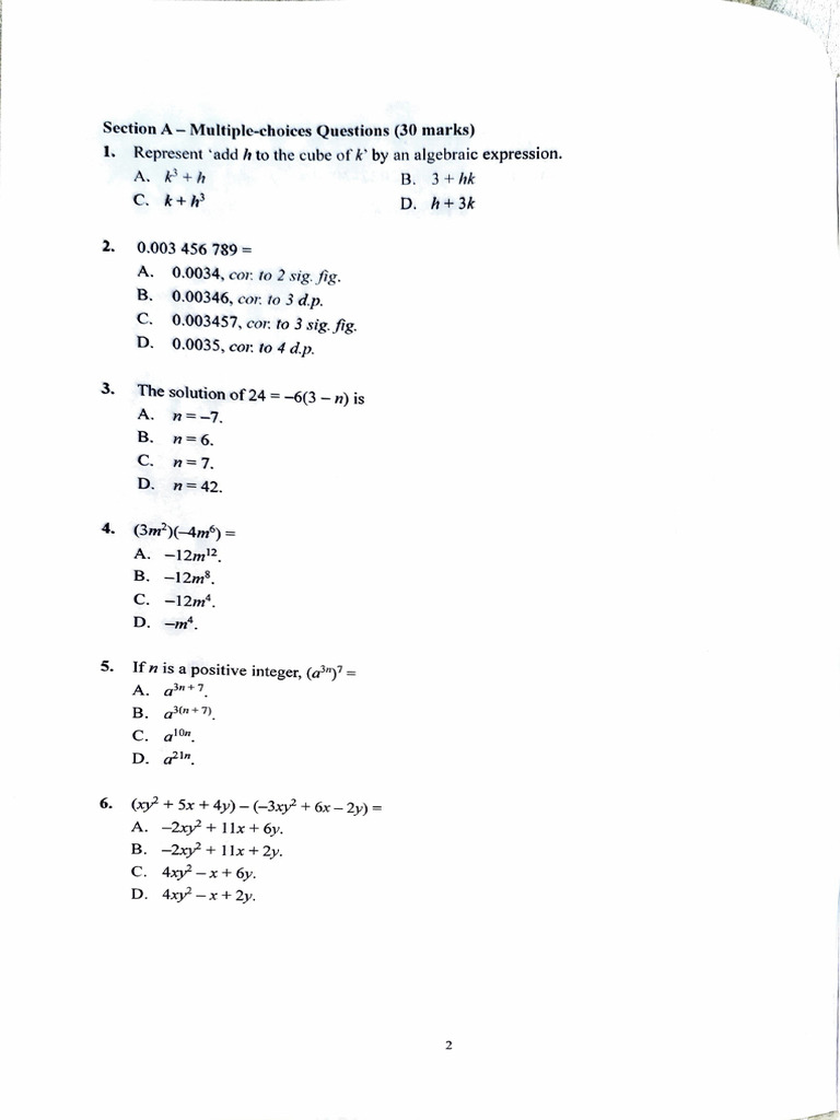 Algebra and Geometry Exam Questions | PDF | Abstract Algebra ...