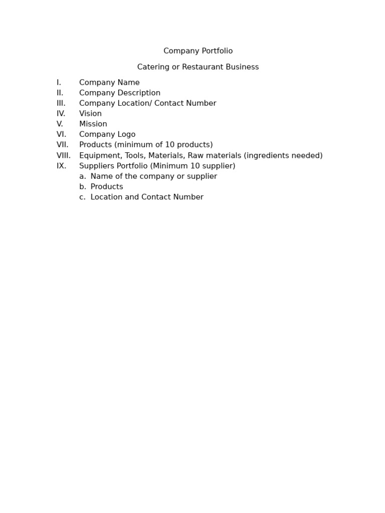 Company Portfolio | PDF