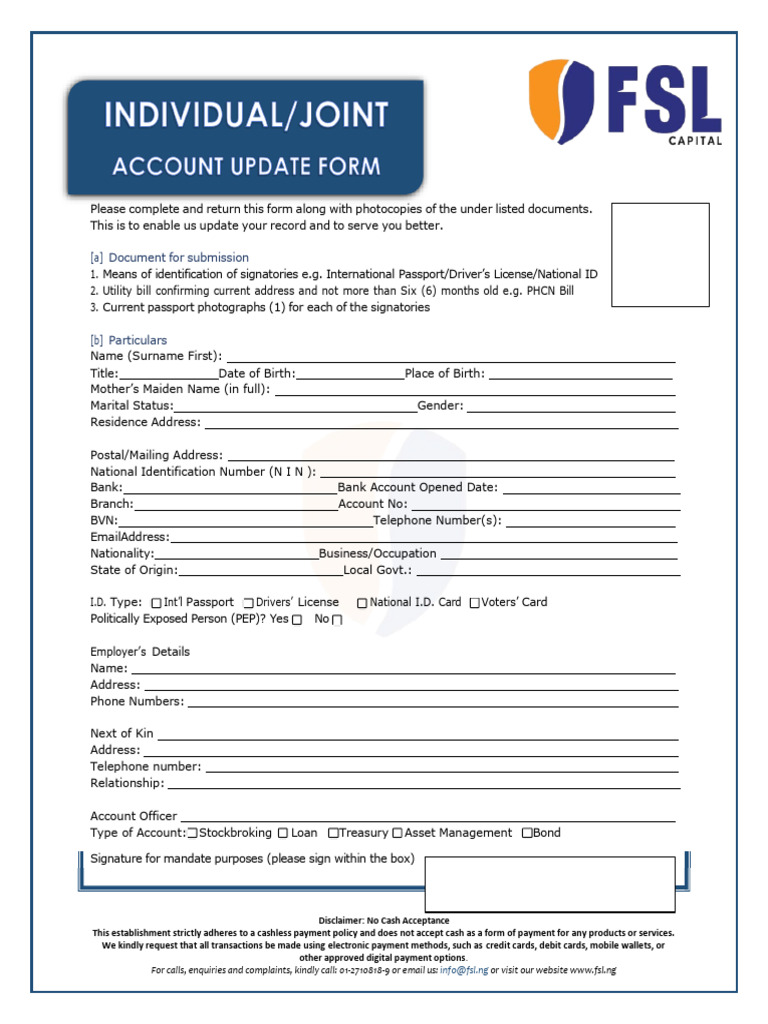 Client Information Update Form | PDF