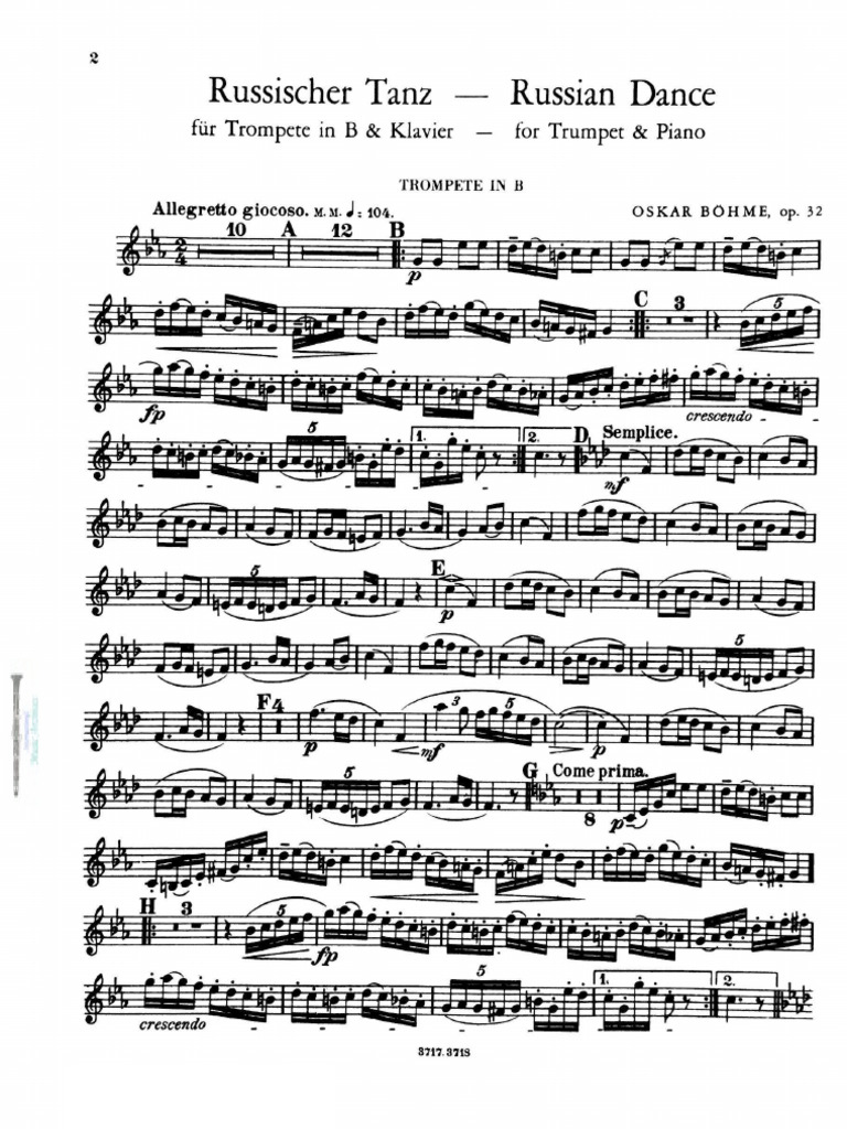 Bohme, Oskar - Russischer Tanz, Op. 32 | PDF