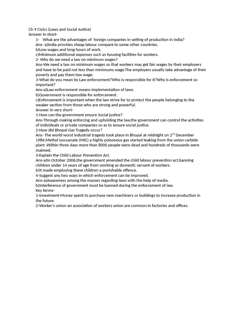 Ch10 Civics Term 2 | PDF