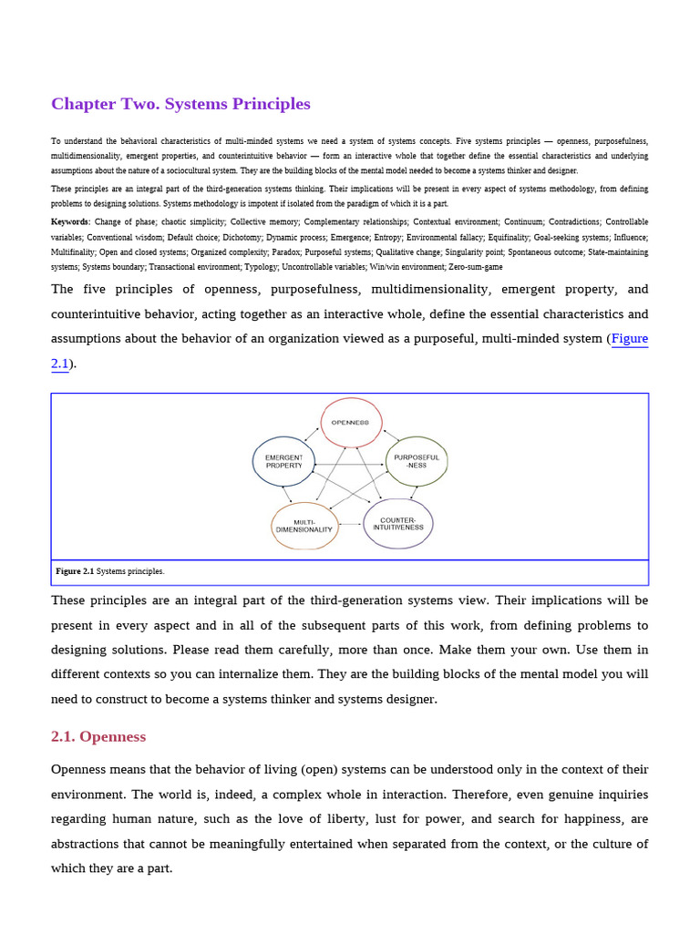 Systems Thinking Managing Chaos and Complexity A P... - (Chapter Two ...
