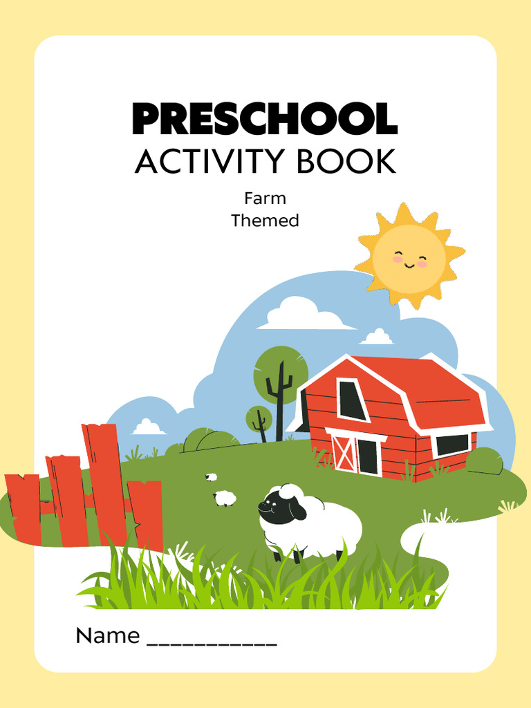 Preschool Activity Book Farm Themed | PDF