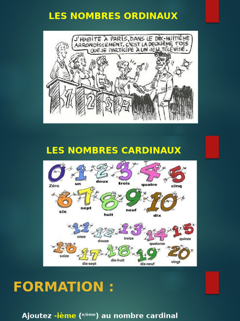 Les Nombres Ordinaux | PDF