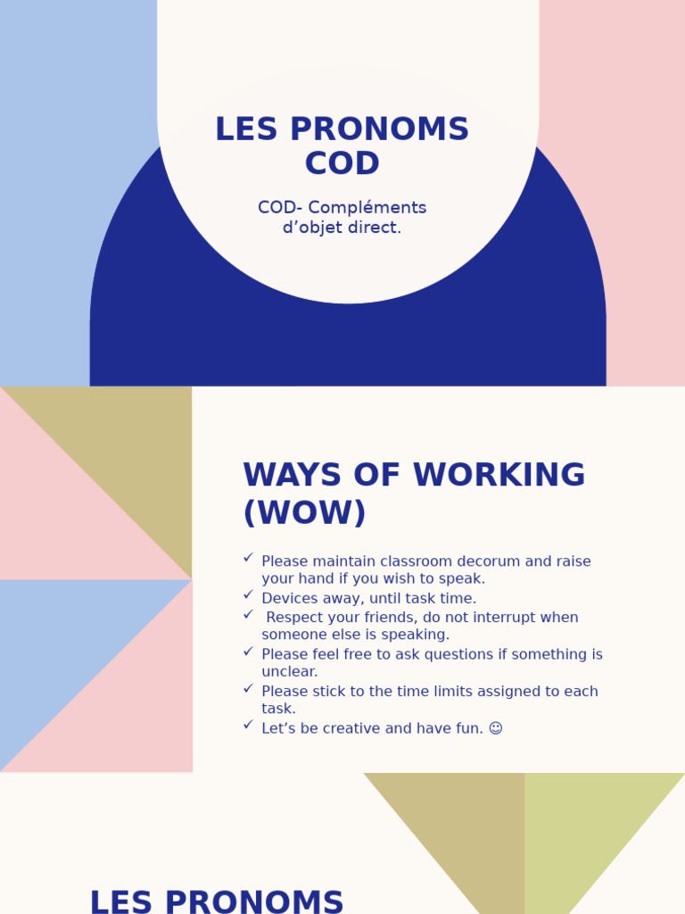 Utilisation des Pronoms COD | PDF