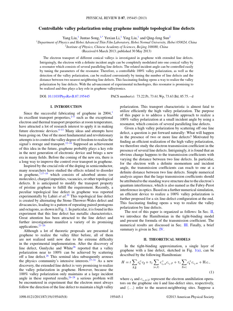 2013 - Controllable Valley Polarization Using Graphene Multiple ...