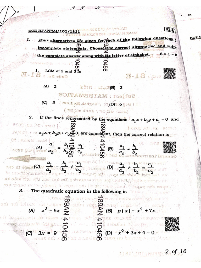 2025 Anual Paper Maths Pdf