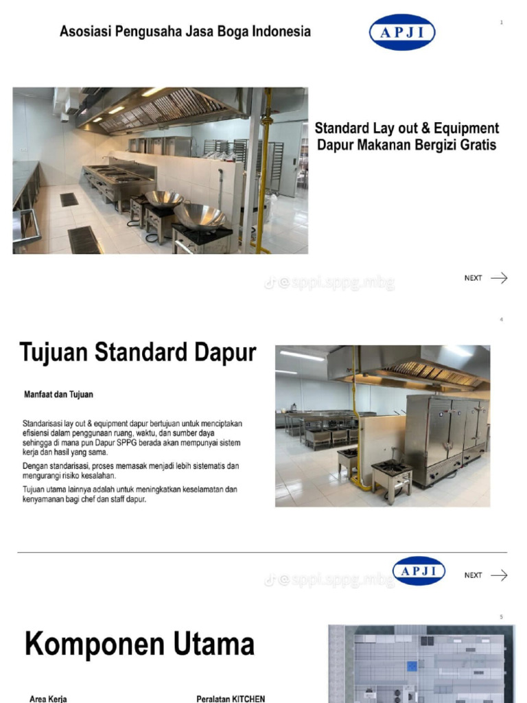 Standar Layout & Equipment Dapur MBG | PDF