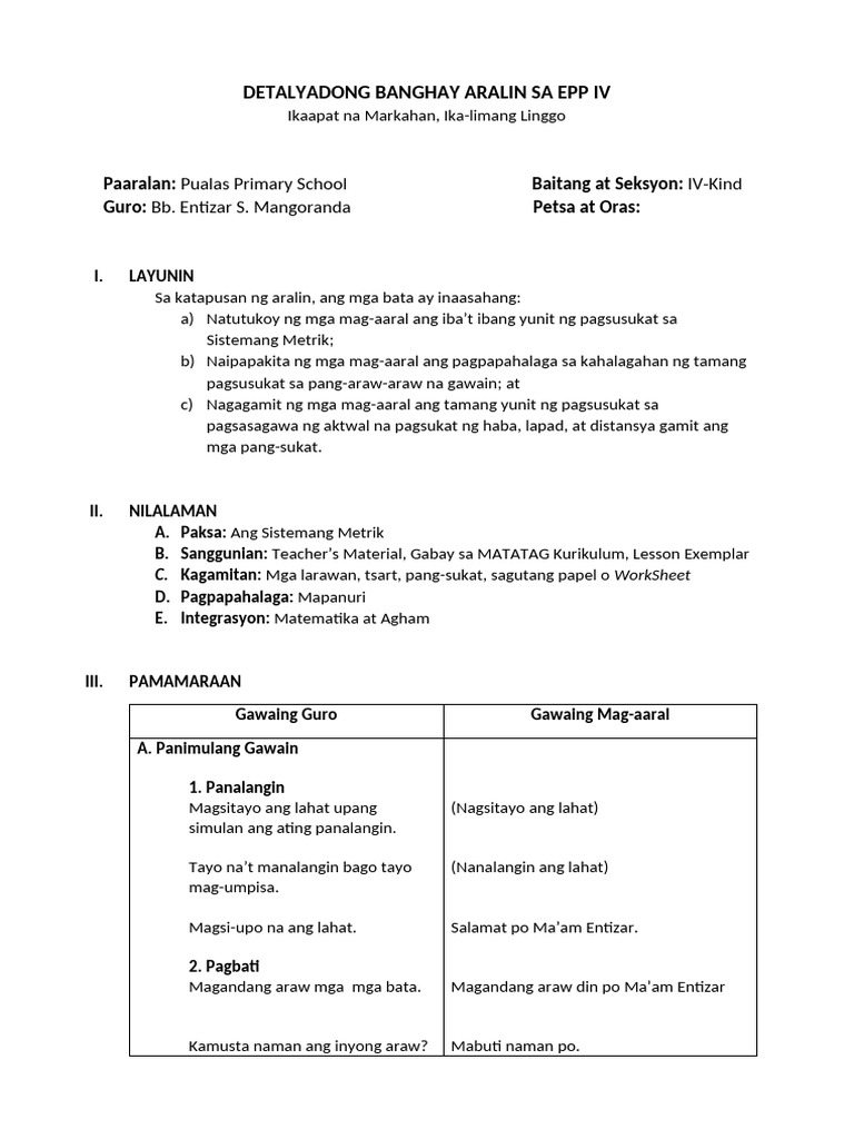 Entizar DLP Epp Week 5 | PDF