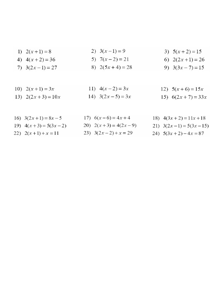 Equations With Brackets | PDF