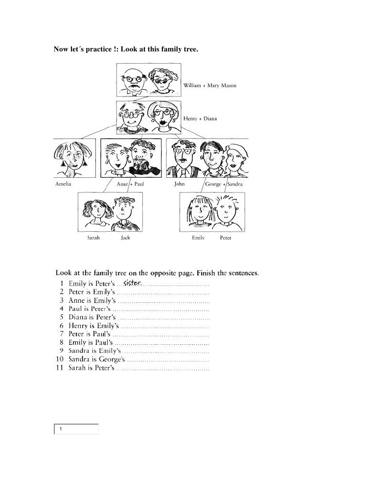 Family Tree Practice Exercise | PDF