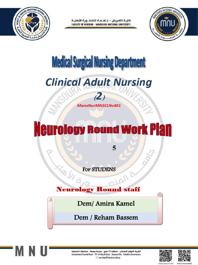 Neuro Round Med 2 MNU 2025 (Student) | PDF | Neurology | Stroke