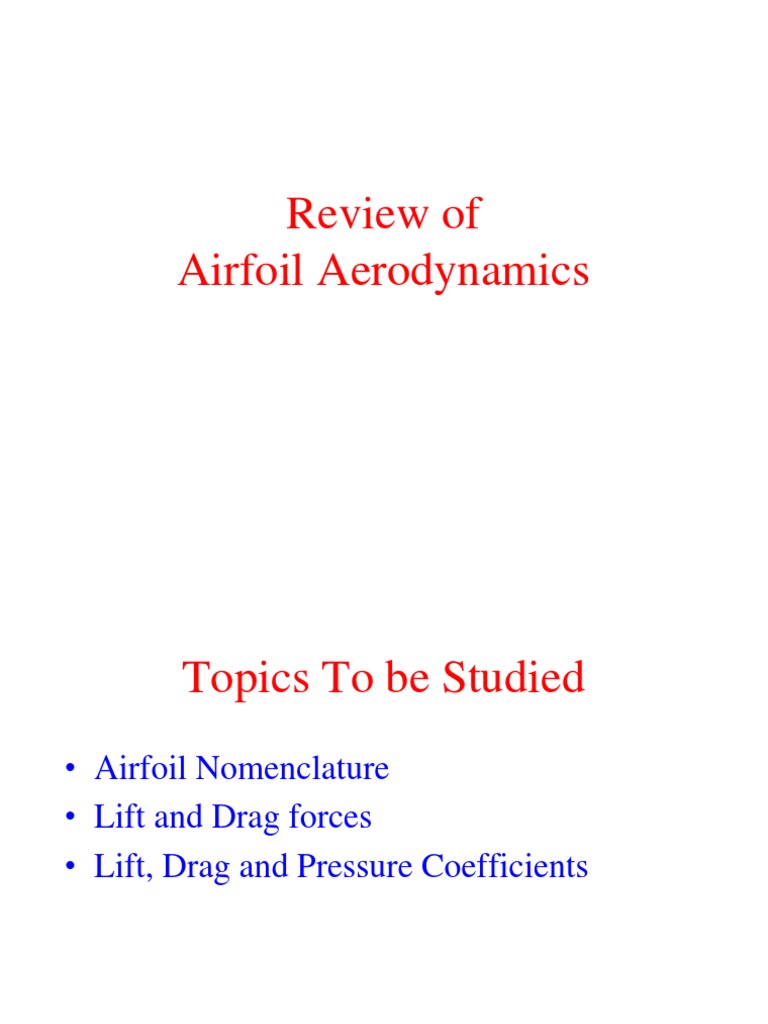 Airfoils Review Part1 | PDF | Airfoil | Lift (Force)