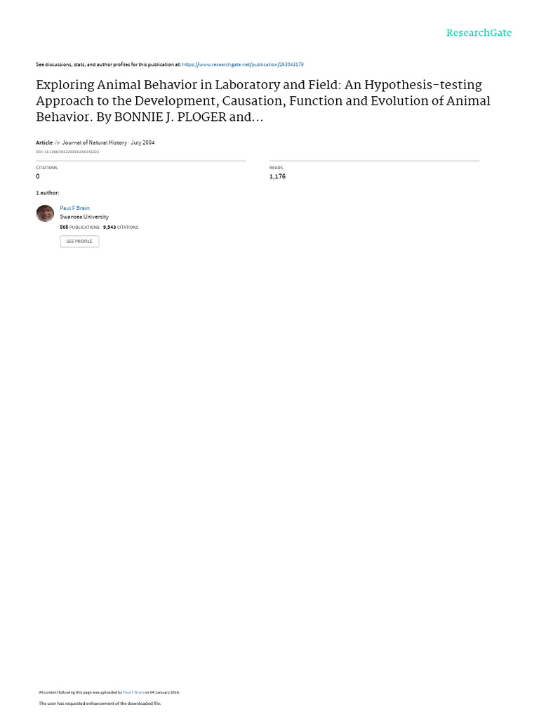 2003 Exploring Animal Behaviorin Laboratoryand Field | PDF | Ethology ...