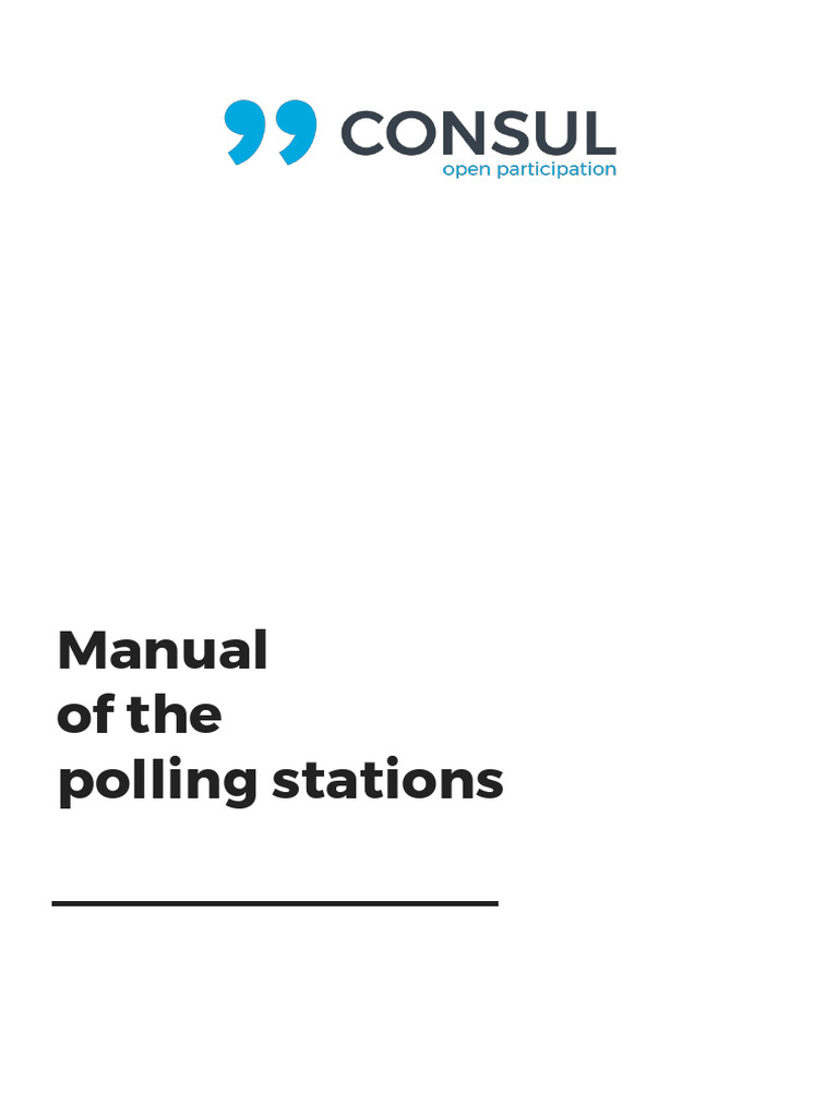 Polling Stations Manual for Citizens | PDF | Ballot | Confidentiality