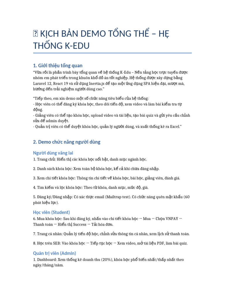 K-Edu Demo KichBan | PDF