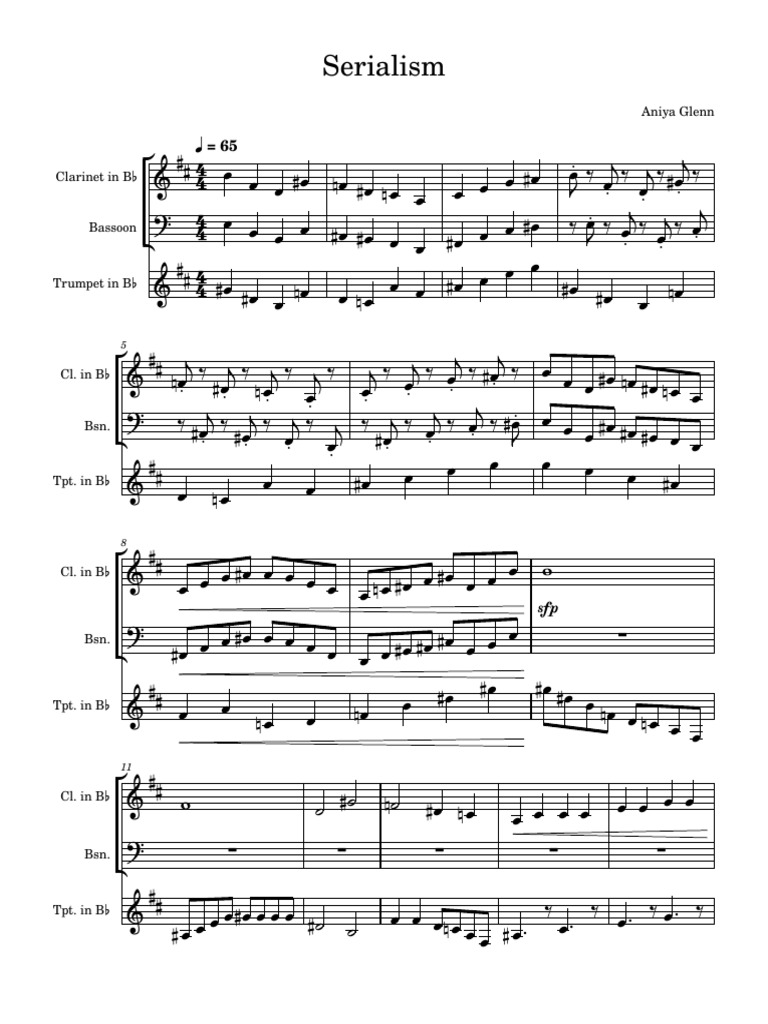 Serialism in Clarinet and Trumpet | PDF