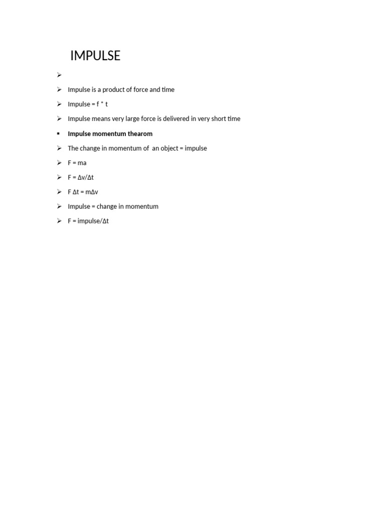 Understanding Impulse and Force | PDF