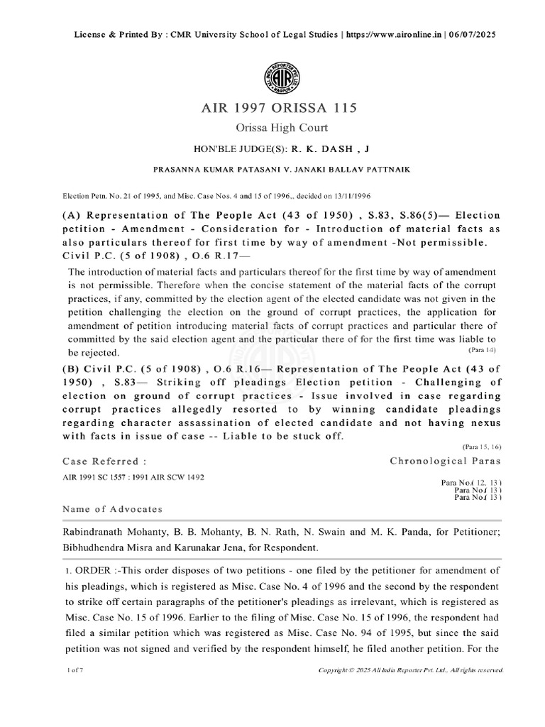 Air 1997 Orissa 115 | PDF