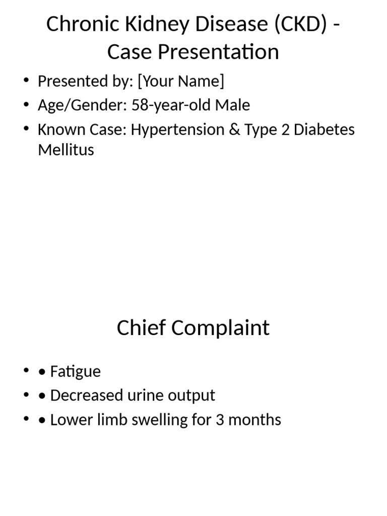 CKD Case Presentation | PDF