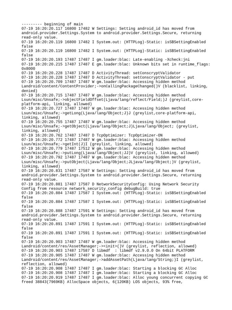 Pubgm.loader Logcat | PDF | Operating System Technology | Computer Programming