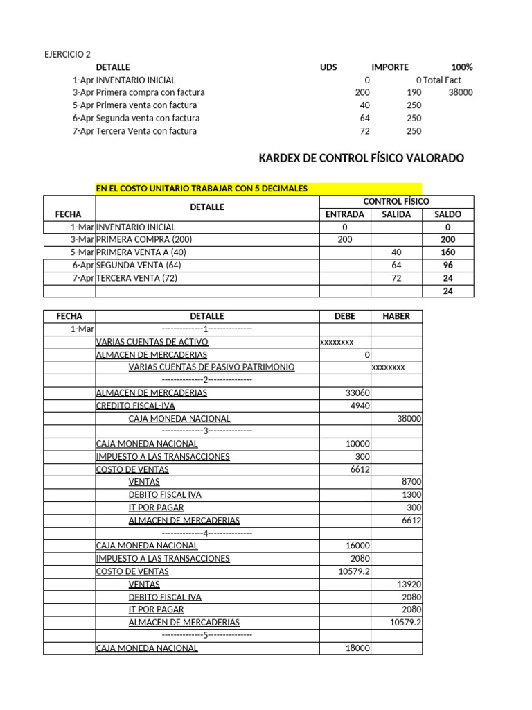 Activo Realizable Ejercicio 2 | PDF | Impuesto al valor agregado | Factura