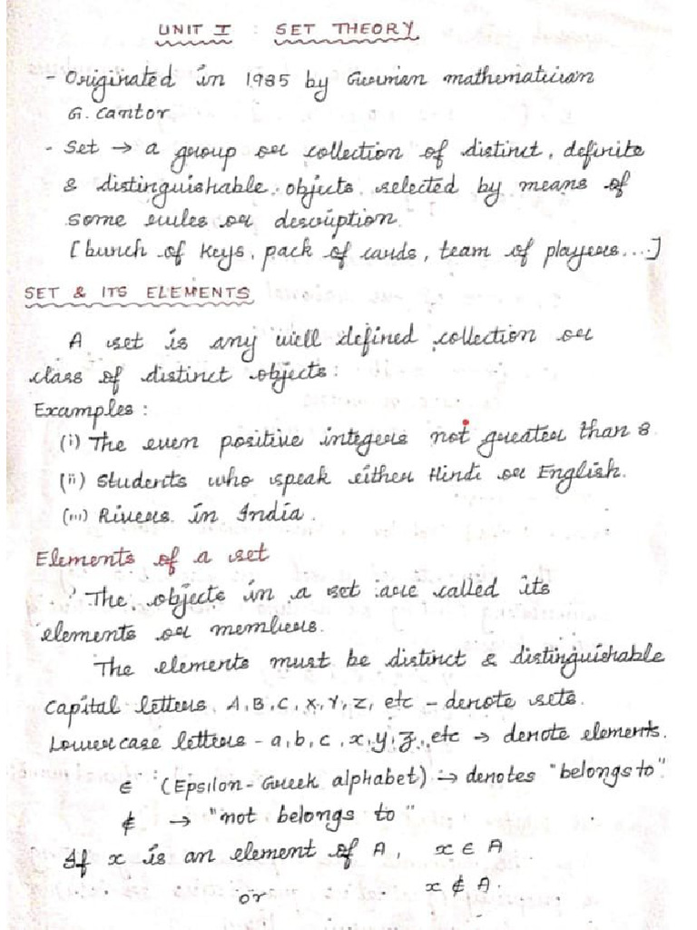 Maths Unit 1 | PDF