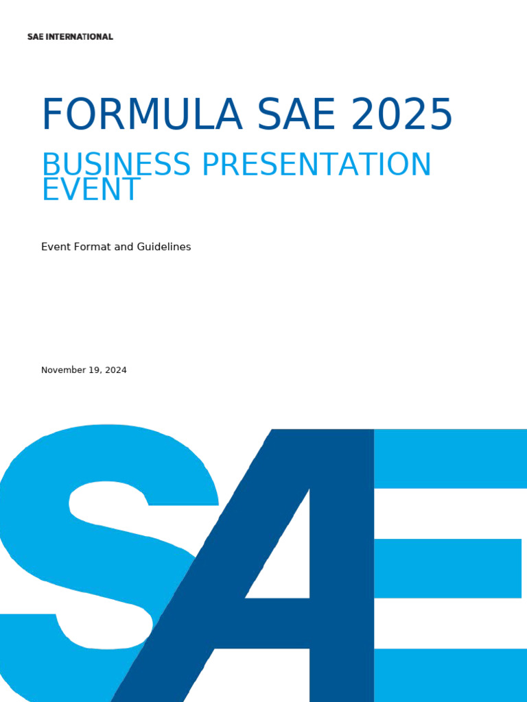 2025 FSAE Business Presentation Concept | PDF