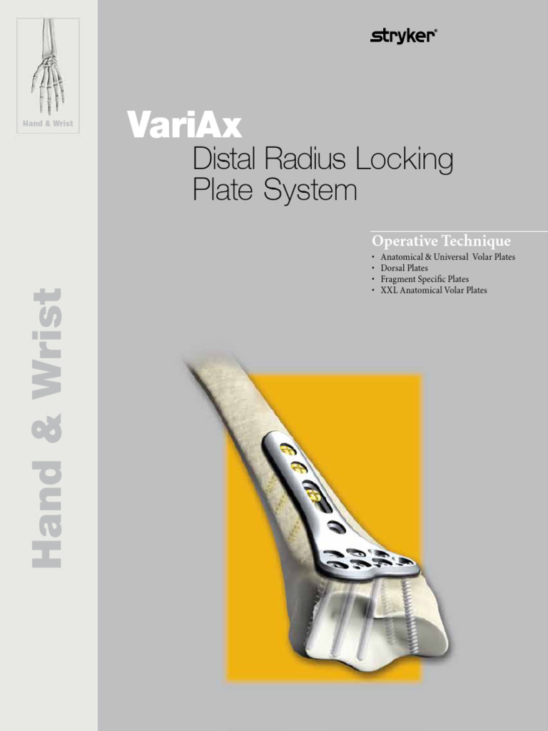 VariAx Distal Radius Surgical Guide | PDF | Screw | Anatomical Terms Of ...