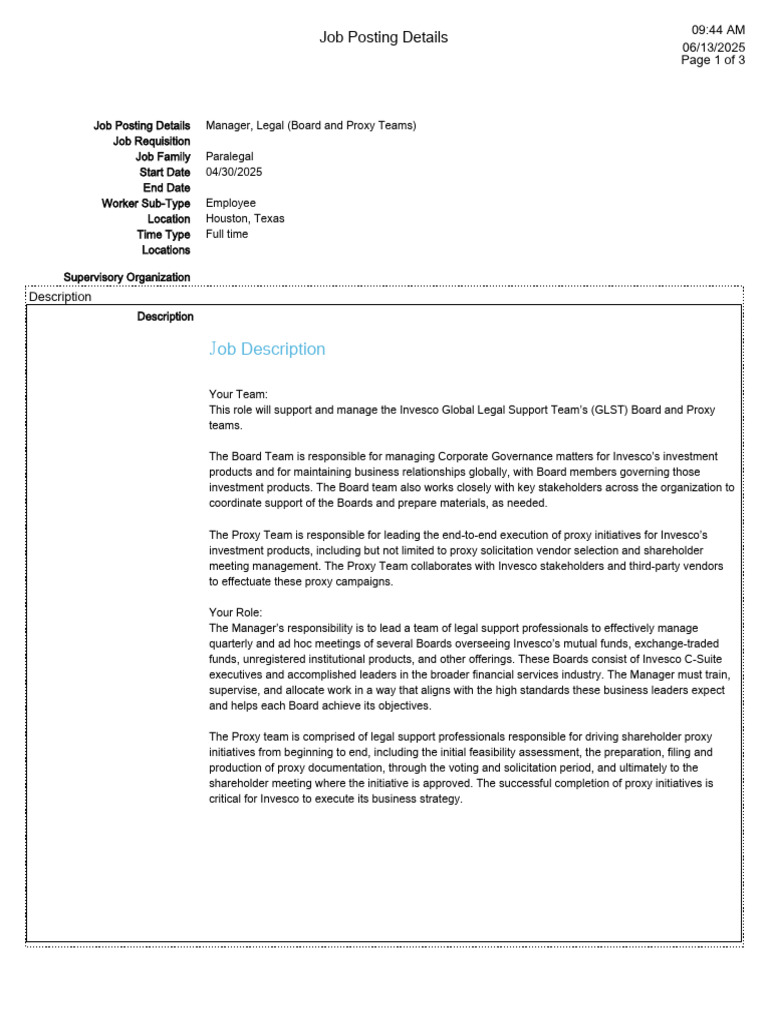 Manager-Board-Job_Posting_Details-2025 | PDF | Corporate Governance ...