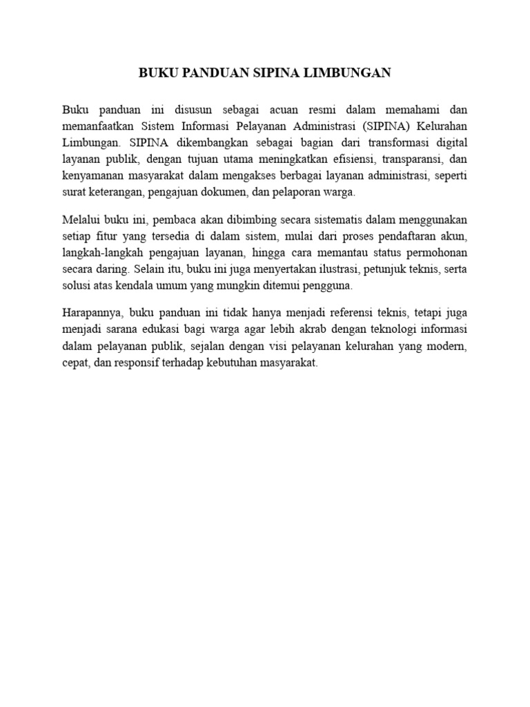 Buku Panduan Sipina Limbungan | PDF