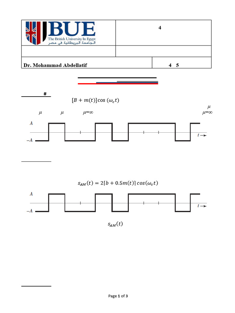 Sheet 3 | PDF | Frequency Modulation | Sound Production Technology
