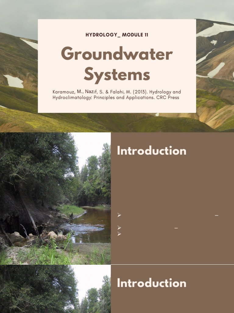 Module 11 Groundwater Systems | PDF