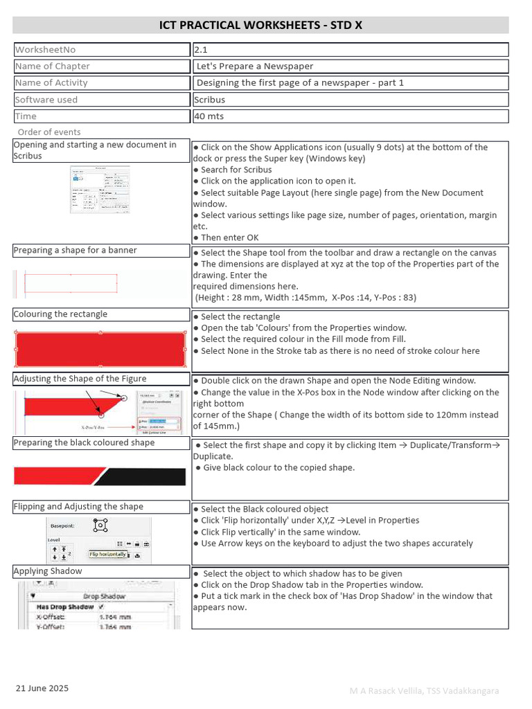 ICT Worksheets - Class 10 EM - Unit 2 - Let's Prepare A Newspaper ...