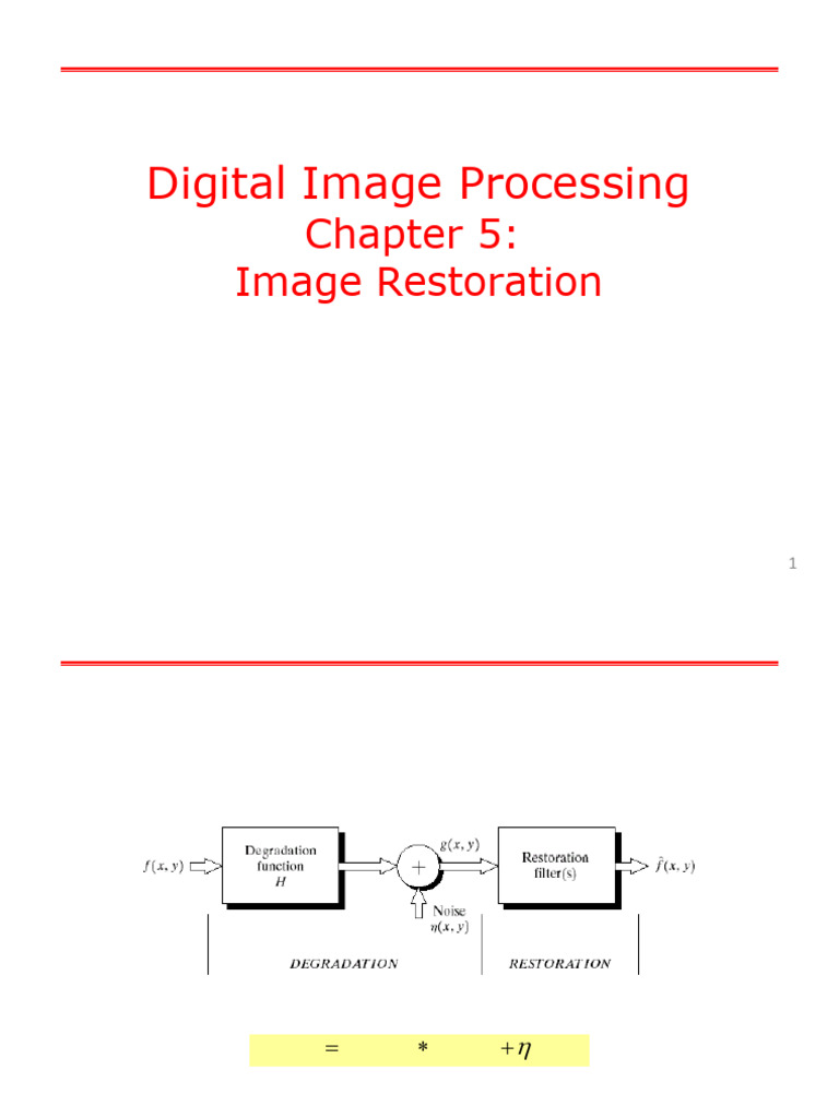 Digital Image Processing - Chapter 5 | PDF | Mean | Signal Processing