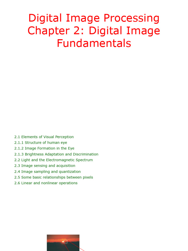 Digital Image Processing - Chapter 2 | PDF | Eye | Human Eye