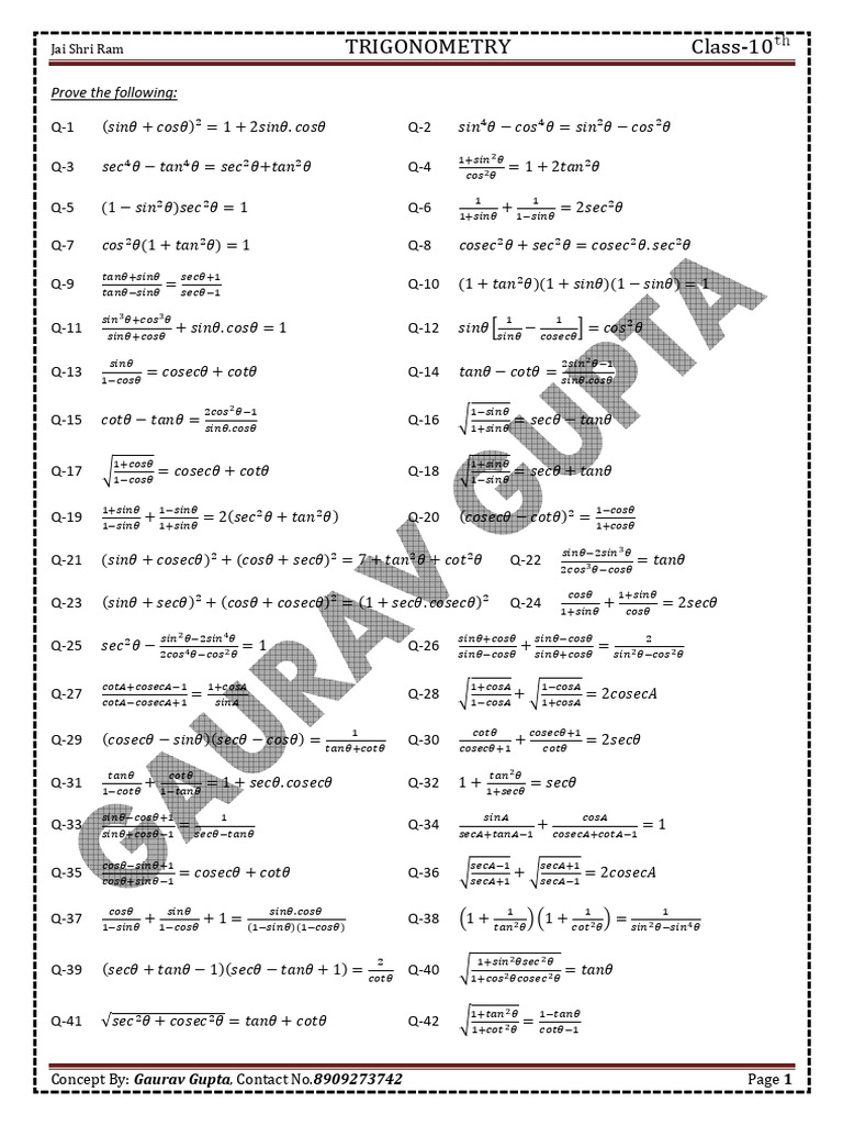 Trigonometry 1 | PDF
