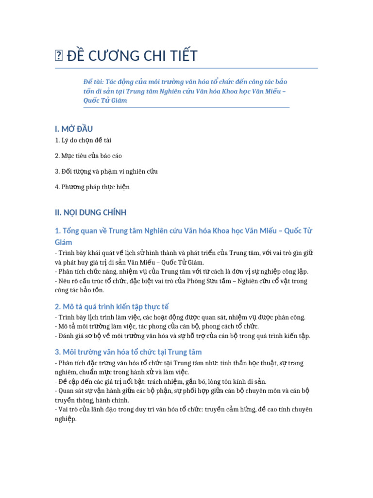 De Cuong Kien Tap Chi Tiet | PDF