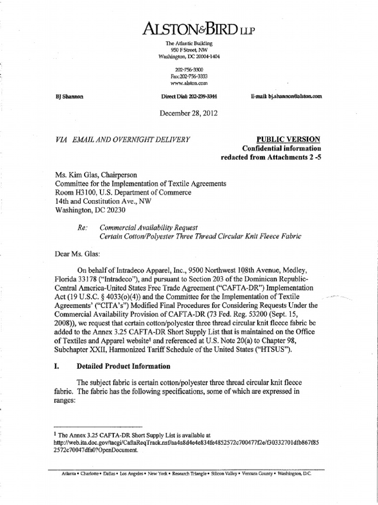 Intradeco Apparel Fabric Request Update | PDF | Consumer Goods ...