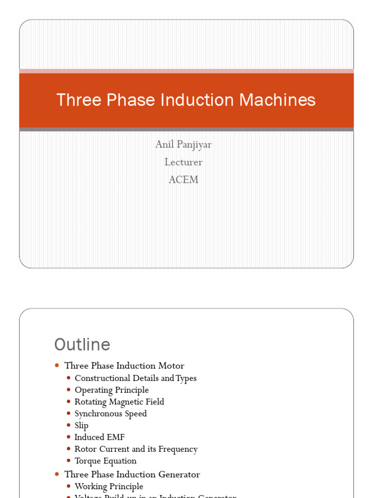 Overview of Three-Phase Induction Motors | PDF | Electric Motor ...