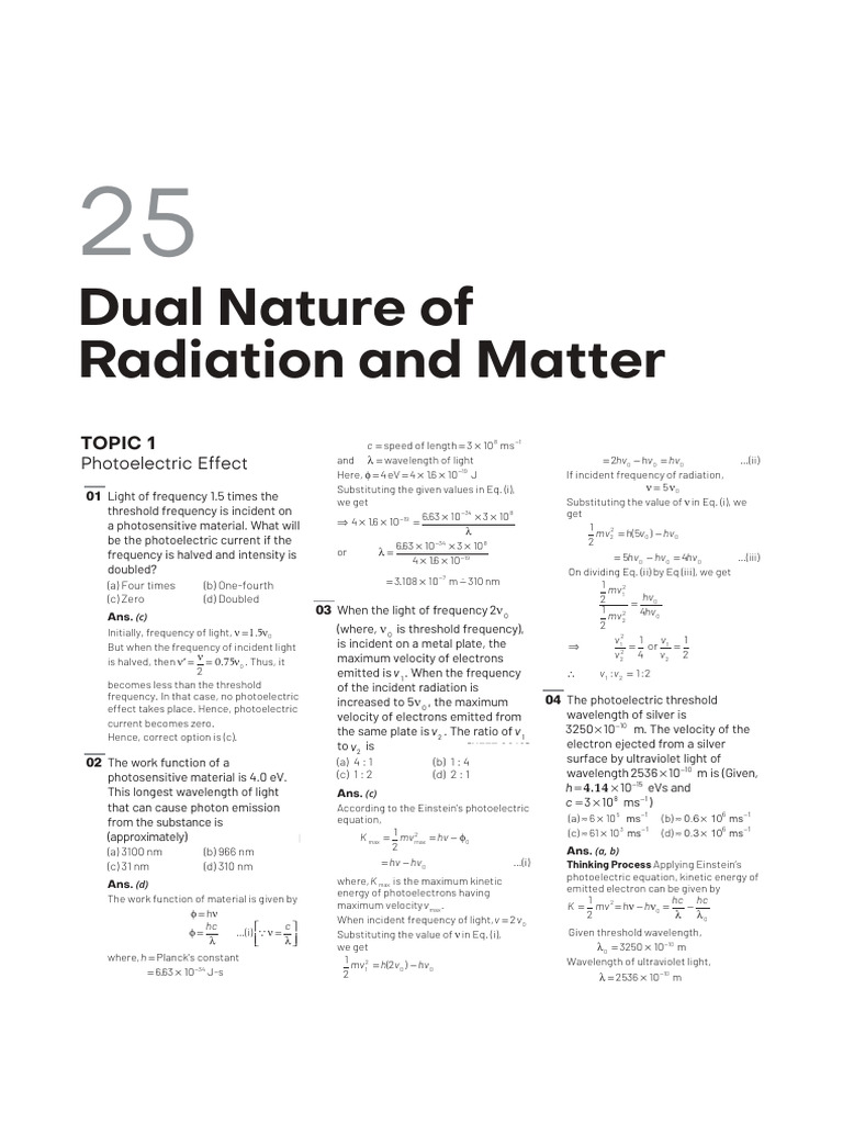 Ch 11 Worksheet | PDF | Photoelectric Effect | Light