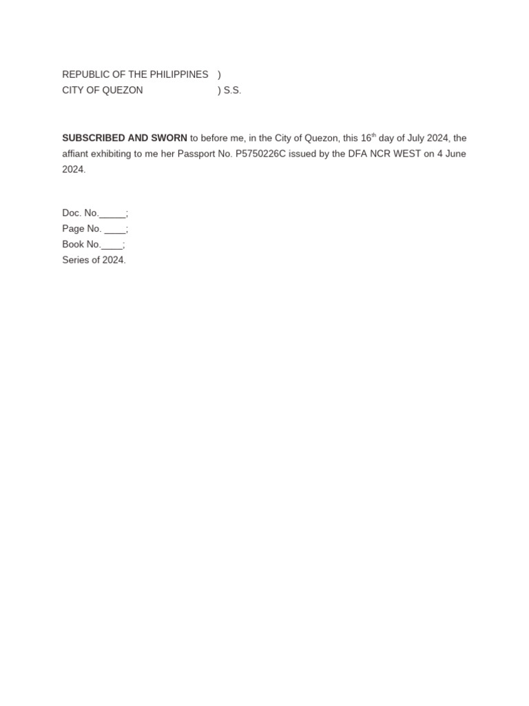 Jurat Sample | PDF