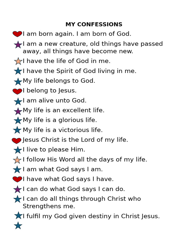 Daily Confessions for Children | PDF