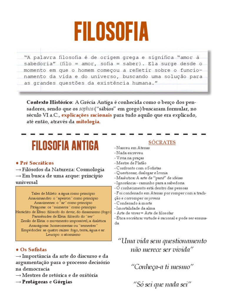 Filosofia - Filosofia Antiga | PDF | Sócrates | Platão