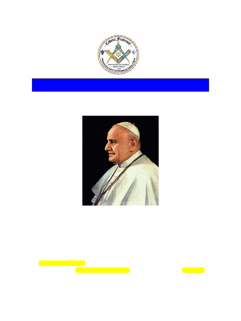 Juan XXIII: ¿Un Papa Masón? | PDF | Iglesia Católica
